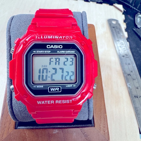 Casio | Accessories | Working Red Casio Watch 3224 | Poshmark
